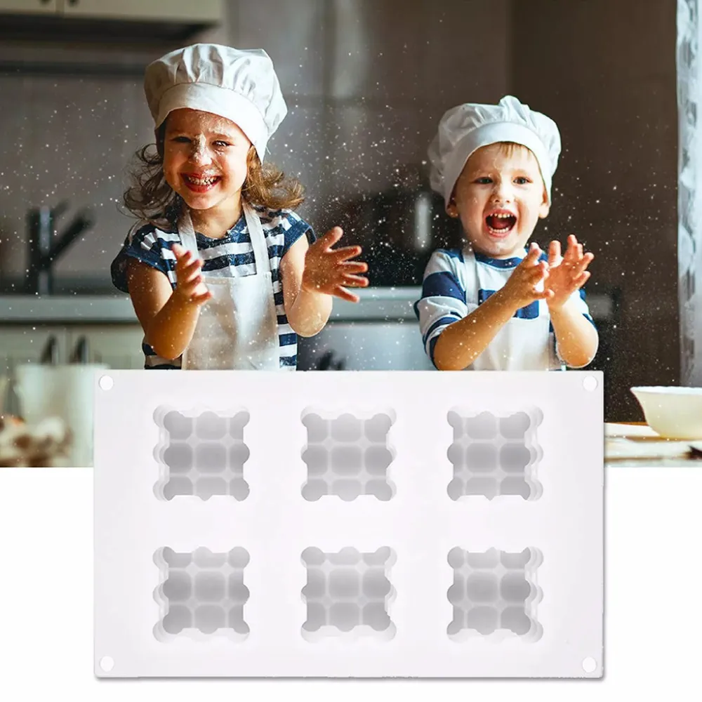 Forma silicon cu 6 cavitati bubble - forma cub